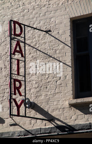 A vintage dairy sign on Whitcomb Street in London, WC2H Stock Photo - Alamy