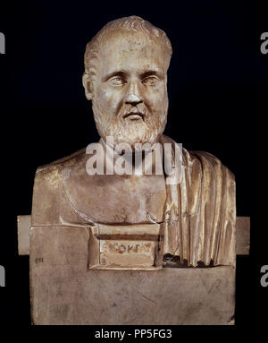 Bust of Isocrates (436-338 BC), an ancient Greek rhetorician, was one ...