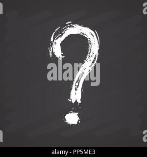 Question Mark grunge textured hand drawn, vector illustration Stock ...