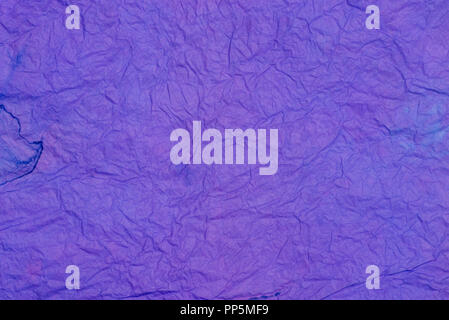 violet creased colored tissue paper background texture macro Stock ...