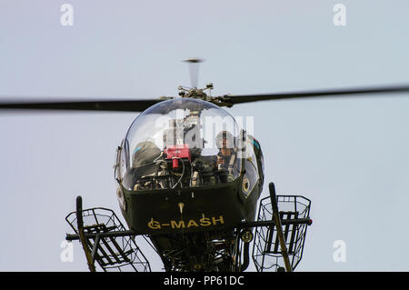 Bell 47G helicopter G-MASH as representing the medical evacuation ...