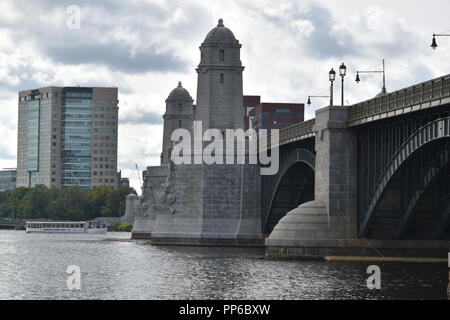 The historic Longfellow Bridge after its extensive renovation ...