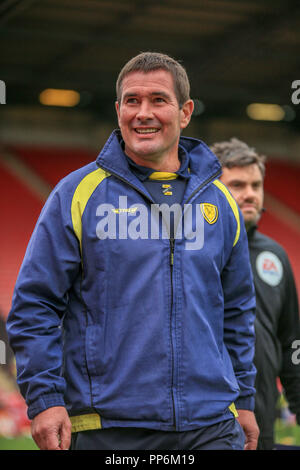 Manager of Burton Albion, Nigel Clough - Norwich City v Burton Albion ...