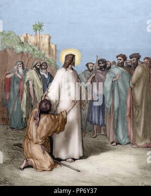 Jesus Healing the Man Possessed With a Devil (Jesus Heals a Demoniac ...