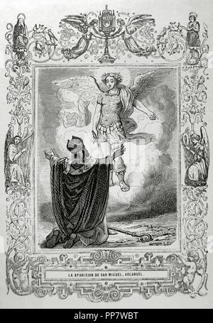 Saint Michael the Archangel. Engraving Stock Photo - Alamy