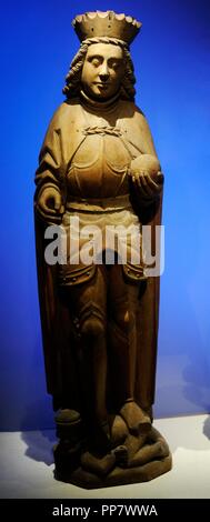 Eric IX of Sweden (c.1120-1160). King of Sweden. Wooden sculpture. 15th ...