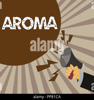 Handwriting text Aroma. Concept meaning A distinctive typically ...