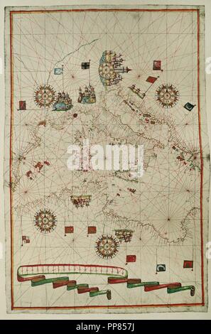 World Map. Portolan Atlas. Italy [Venice]; 1536. [Whole map] Map of the ...
