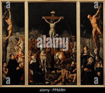 Triptych: The Crucifixion with Donor and His Wife. Museum: National Museum of Western Art, Tokyo ...