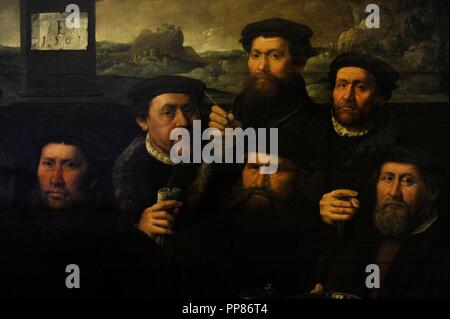 Dirck Jacobsz (1497-1567). Dutch Renaissance painter. Group Portrait of ...