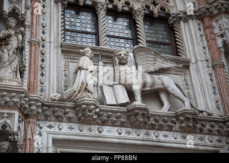 The Lion of Saint Mark, representing the evangelist St Mark, pictured ...