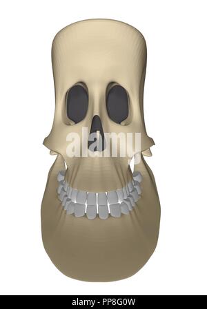 Deformed human skull in cartoon style. 3D. Vector illustration Stock ...