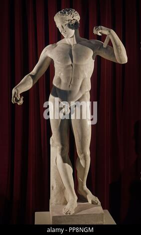 Delos Greece. 1st century BC Statue of Roman general Caius Billienus on ...