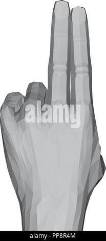 Gesture index and middle finger together icon Stock Vector Image & Art - Alamy