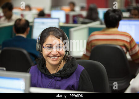 Indian Call centre staff Stock Photo - Alamy