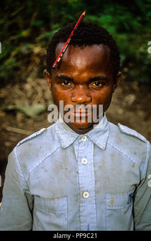 Chief, Tribal Leader of Group of Pygmies, at Bundibugyo, New Pygmy ...