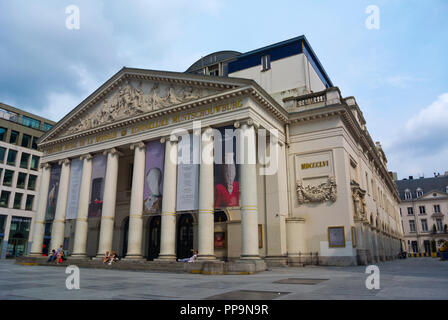Brussels La Monnaie De Munt National Opera House Belgium Stock Photo ...