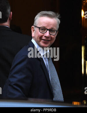 Environment Secretary Michael Gove arrives at his office in Westminster ...