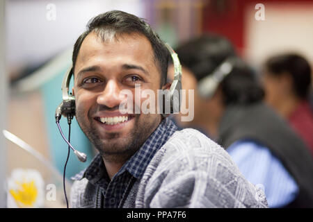 Delhi Call Centre Staff Stock Photo - Alamy