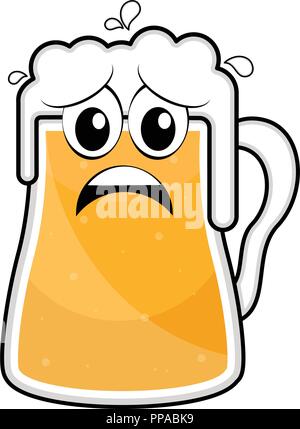 Colored sad beer mug icon Stock Vector Image & Art - Alamy