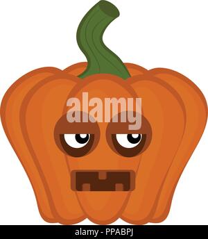 Disgusted halloween pumpkin cartoon character Stock Vector Image & Art ...