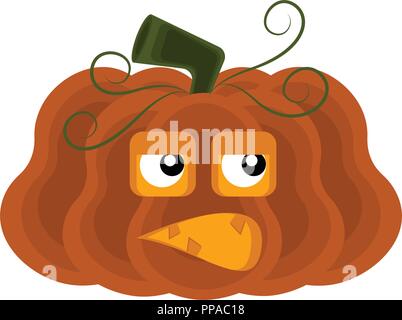 Disgusted halloween pumpkin cartoon character Stock Vector Image & Art ...