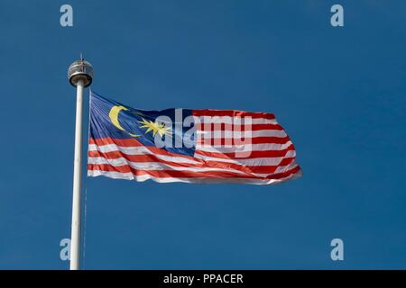 Malaysia flag at Dataran merdeka Stock Photo - Alamy