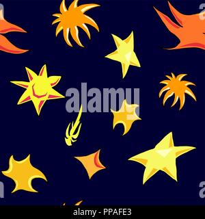 Random star shape pattern, background. Seamlessly repeatable. — Stock ...
