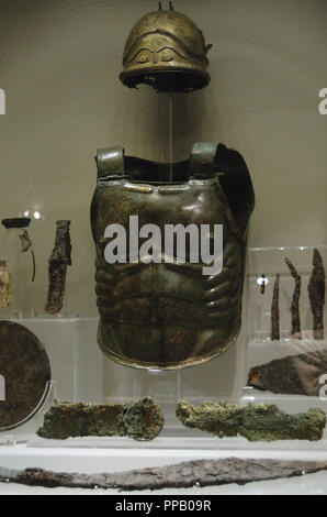 Italy. Lavinium. Tomb of the Warrior. Armor and weapons. First quarter ...