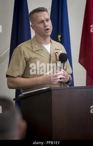 U.S. Marine Col. Richard T. Anderson, the outgoing commanding officer ...