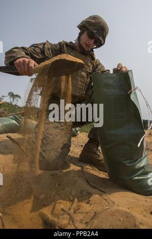 U.S. Marine Lance Cpl. Ethan Durnam, a mortarman with Weapons Company ...