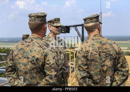 A U.S. Marines corps AN/TPS-80 Ground/Air Task-Oriented Radar (G/ATOR ...