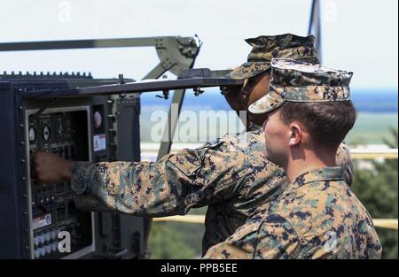 A U.S. Marine Corps AN/TPS-80 Ground/Air Task-Oriented Radar (G/ATOR ...