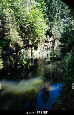 The Kamnitz Gorge, Czech: Soutesky Kamenice, German: Kamnitzklamm or ...