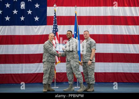 Barksdale personnel are recognized for their promotions during a ...