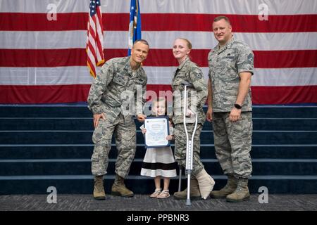 Barksdale personnel are recognized for their promotions during a ...