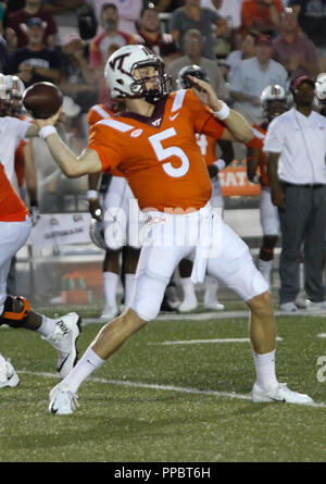 September 22, 2018 - Virginia Tech Hokies tight end Chris Cunningham ...