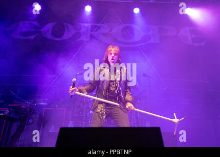 Brighton, UK. 24th September 2018, Joey Tempest of Europe Perform at ...