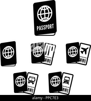 passport document travel with train vector illustration design Stock ...