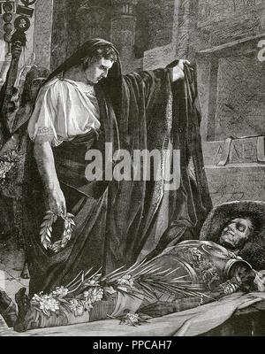 Assassination of Julius Caesar. Mark Antony shows the corpse of Julius ...