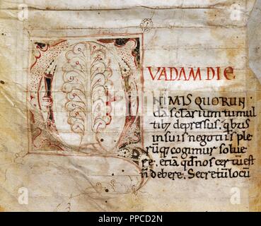 Pope Gregory I (540-604). Manuscript on parchment. Text Gregory I ...