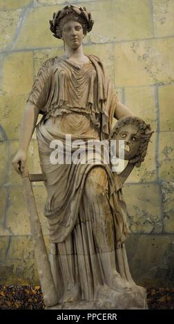 Statue of a Muse Roman copy after Greek original 120 BC Greek Stock ...