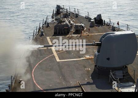 ATLANTIC OCEAN (Aug. 31, 2018) Marines load a Tactical Aircrew Combat ...