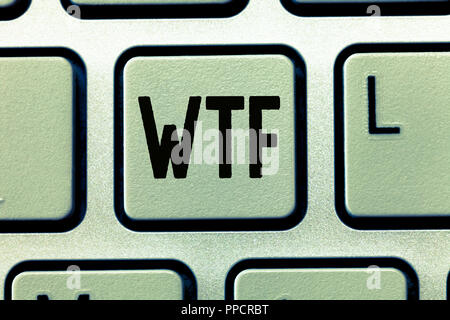 Word writing text Wtf. Business concept for offensive slang written ...