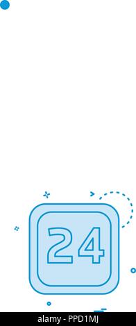 24 Date Calender icon design vector Stock Vector Image & Art - Alamy