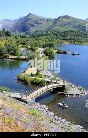 Lake Padarn Padarn Country Park, Llanberis Snowdonia, Wales Stock Photo ...