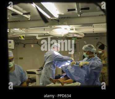 Medical Soldiers participating in simulated Mass Casualty exerciser as ...