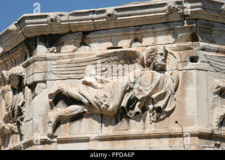 Tower of the Winds (Horologion). Frieze showing the wind gods. Athens ...