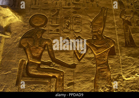 A hieroglyph relief depicting Ra or Re deity of the sun part of Ancient ...