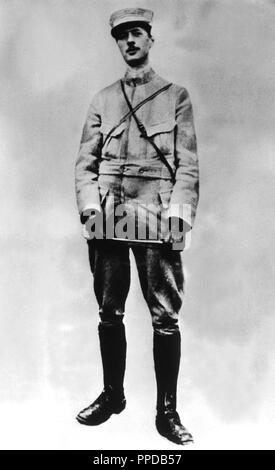 Portrait of Charles de Gaulle (1890 – 1970) a French army officer and ...